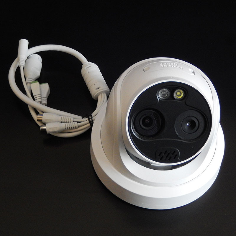Dual lens thermal and optical surveillance camera