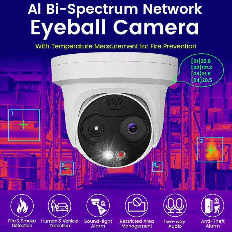 Dual lens thermal and optical surveillance camera
