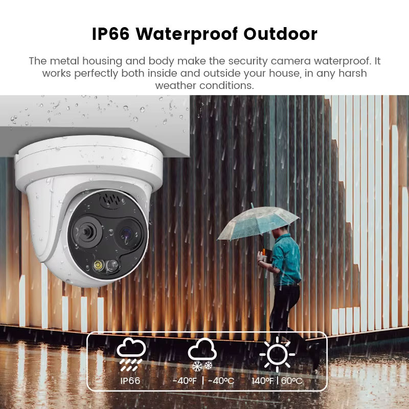 Dual lens thermal and optical surveillance camera